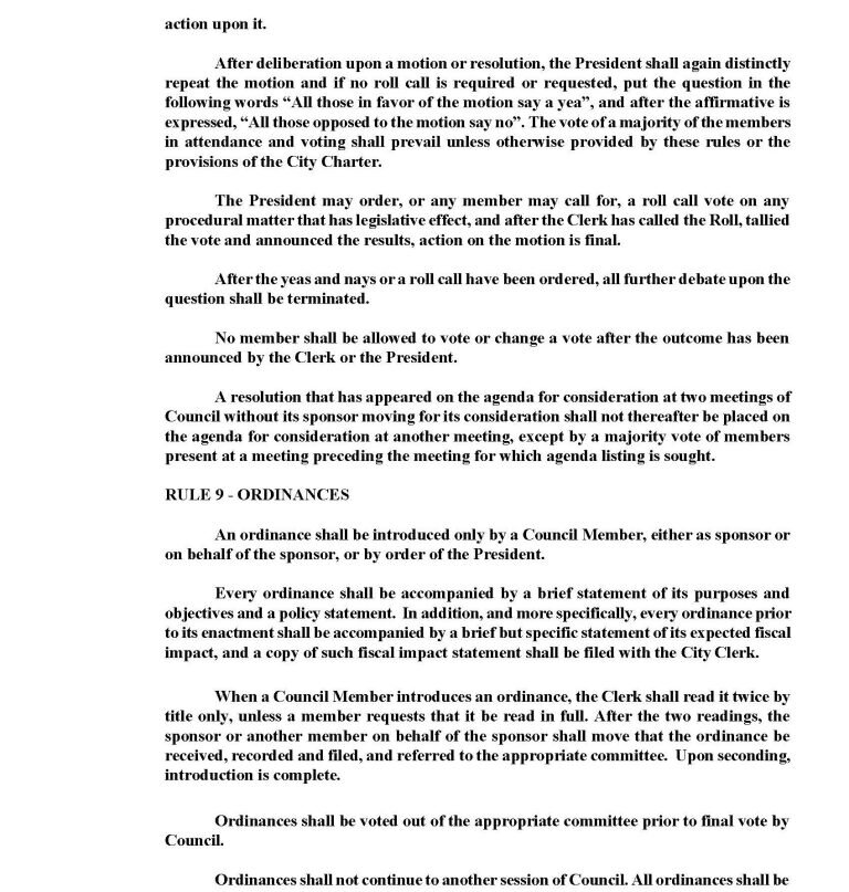 Council Rules – Wilmington City Council